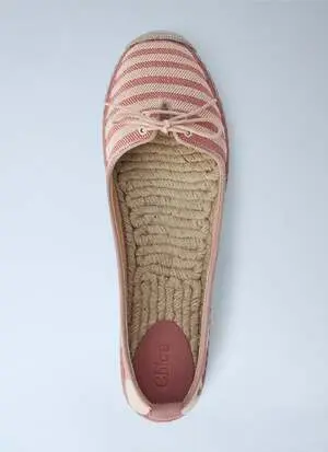 Chloé Isla Striped Canvas Espadrilles - Pink