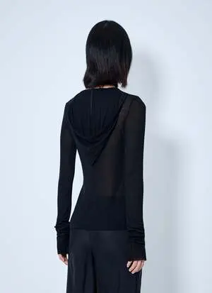 Rick Owens Long Sleeve Hooded Top
