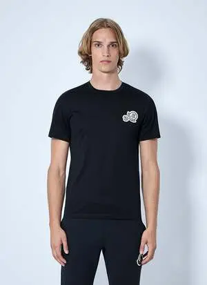 Moncler Logo Motif Cotton T-shirt - Black