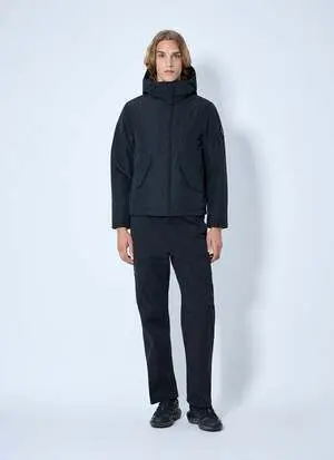 Stone Island Hooded Jacket With Patch Detail - Blue