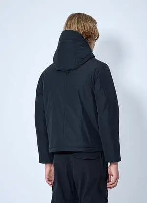 Stone Island Hooded Jacket With Patch Detail - Blue