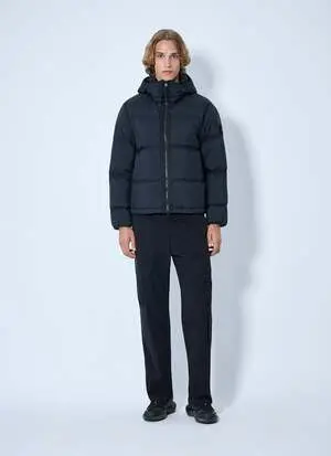 Stone Island Padded Hooded Jacket - Black