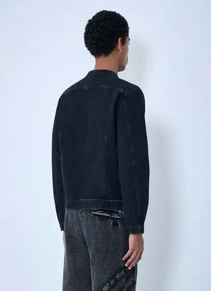 DIESEL® D-glory Denim Jacket With Stand Collar - Black