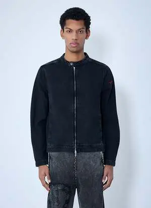 DIESEL® D-glory Denim Jacket With Stand Collar - Black