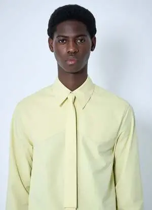 JIL SANDER Classic Shirt With Tie - Yellow