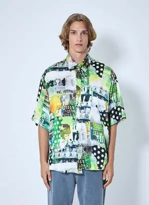 Martine Rose Boxy Wrap Shirt - Green