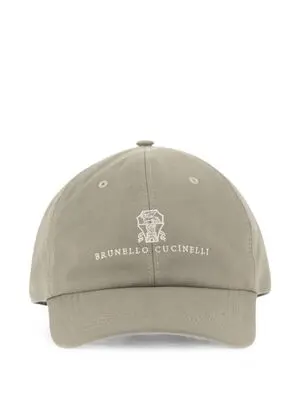 Brunello Cucinelli Logo Cotton Baseball Cap - Multicolor