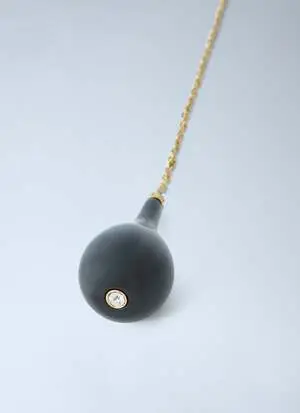 TOTEME Large Onyx Drop Necklace - Black