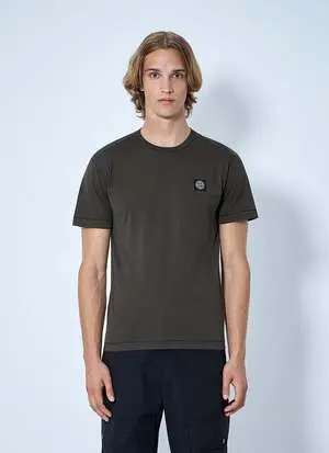 Stone Island Logo Motif Cotton T-shirt - Gray
