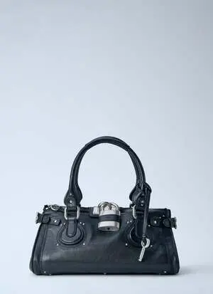 Chloé Paddington Full-grain Leather Shoulder Bag - Black