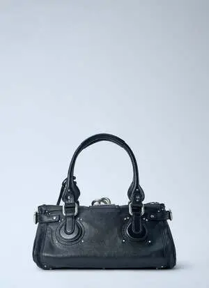 Chloé Paddington Full-grain Leather Shoulder Bag - Black