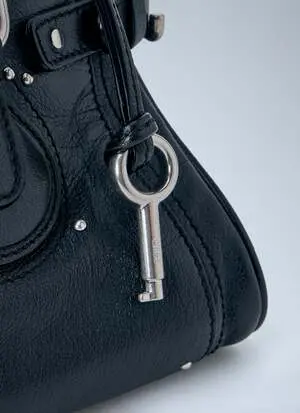 Chloé Paddington Full-grain Leather Shoulder Bag - Black