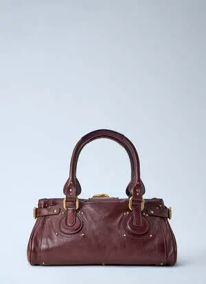 Chloé Paddington Grained Shoulder Bag - Brown