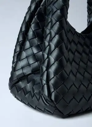 Bottega Veneta Campana Small Shoulder Bag - Black
