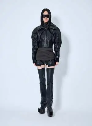 Rick Owens Dracuflight Textured-leather Jacket