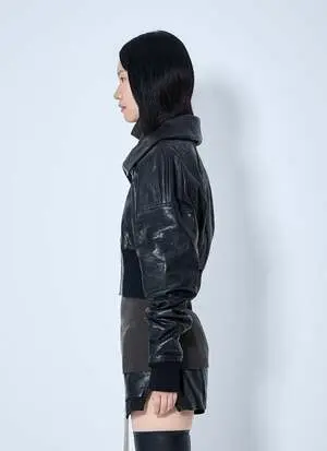 Rick Owens Dracuflight Textured-leather Jacket