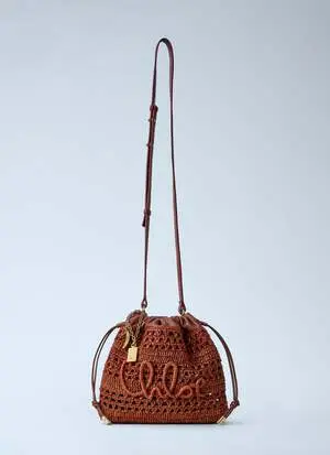 Chloé Mini Banana Drawstring Shoulder Bag - Brown