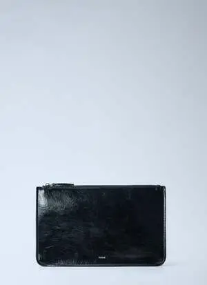 TOTEME Threefold Naplack Clutch Bag - Black