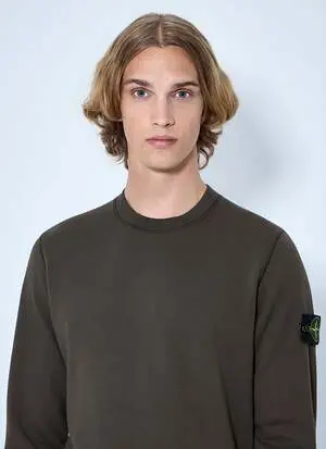 Stone Island Crewneck Sweatshirt With Sleeve Patch