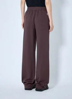 Moncler Wide-leg Lounge Trousers With Elasticated Waist