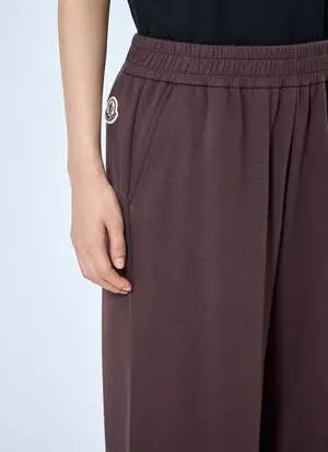 Moncler Wide-leg Lounge Trousers With Elasticated Waist