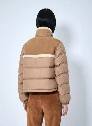 Moncler Aurore Puffer Jacket With Shearling And Suede