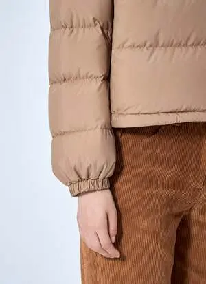 Moncler Aurore Puffer Jacket With Shearling And Suede