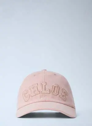 Chloé CHLOE Signature Denim Cap Pink