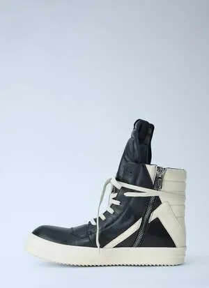 Rick Owens Geobasket Leather High-top Sneakers