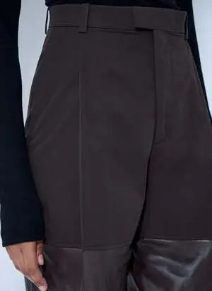 Bottega Veneta Contrast Panel Tailored Trousers - Brown