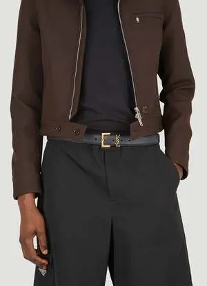 Saint Laurent Monogram Plaque Belt