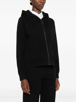 Max Mara Zip-up Hoodie With Ribbed Accents