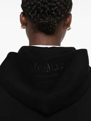 Max Mara Zip-up Hoodie With Ribbed Accents