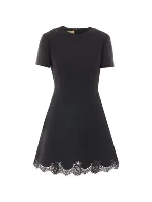 Valentino Garavani Wool And Silk Blend Mini Dress - Multicolor