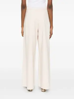 FORTE_FORTE Off-white Cotton Wide-leg Trousers - Multicolor