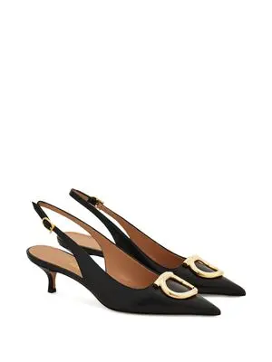 FERRAGAMO Gancini Leather Slingback Pumps - Multicolor