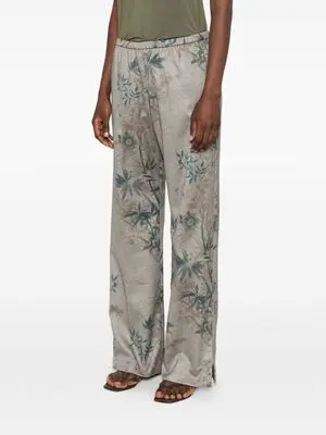 FORTE_FORTE Printed Fluid Trousers - Multicolor