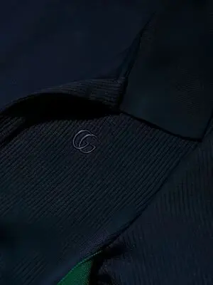 Gucci Ribbed Polo Dress With Signature Stripe