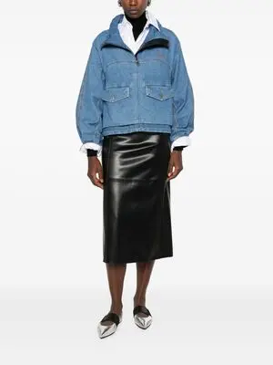 Loewe Denim Jacket With Anagram Embroidery - Multicolor