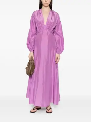 FORTE_FORTE Silk Long Dress - Multicolor