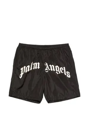 Palm Angels Curved Logo Swimsrhots - Multicolor
