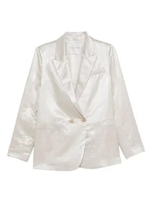 FORTE_FORTE Linen Double-breasted Jacket - Multicolor