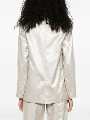 FORTE_FORTE Linen Double-breasted Jacket - Multicolor