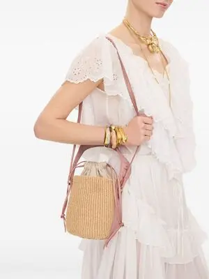 Chloé Woody Small Rafia Bucket Bag