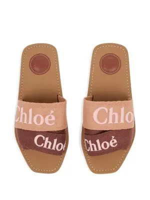 Chloé Woody Linen Sandals