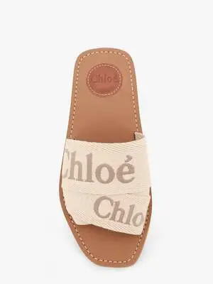 Chloé Woody Linen Sandals - Multicolor