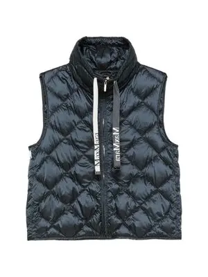 Max Mara Quilted Sleeveless Vest With Drawstring Hood - Multicolor