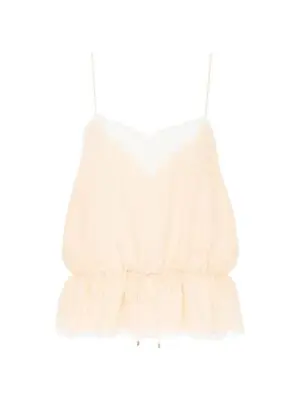 Chloé Jacquard Lace Trim Camisole - Multicolor