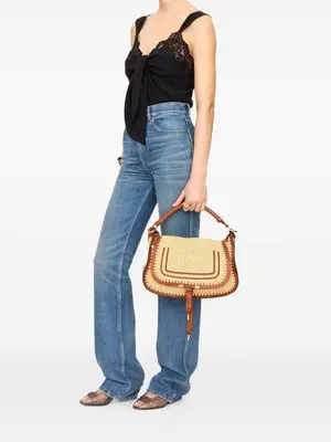 Chloé Marcie Small Raffia Shoulder Bag - Multicolor