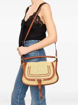 Chloé Marcie Small Raffia Shoulder Bag - Multicolor